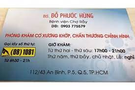 Phòng khám xương khớp Bác sĩ Đỗ Phước Hùng | Phòng khám tốt - Vì sức khoẻ cộng đồng Việt
